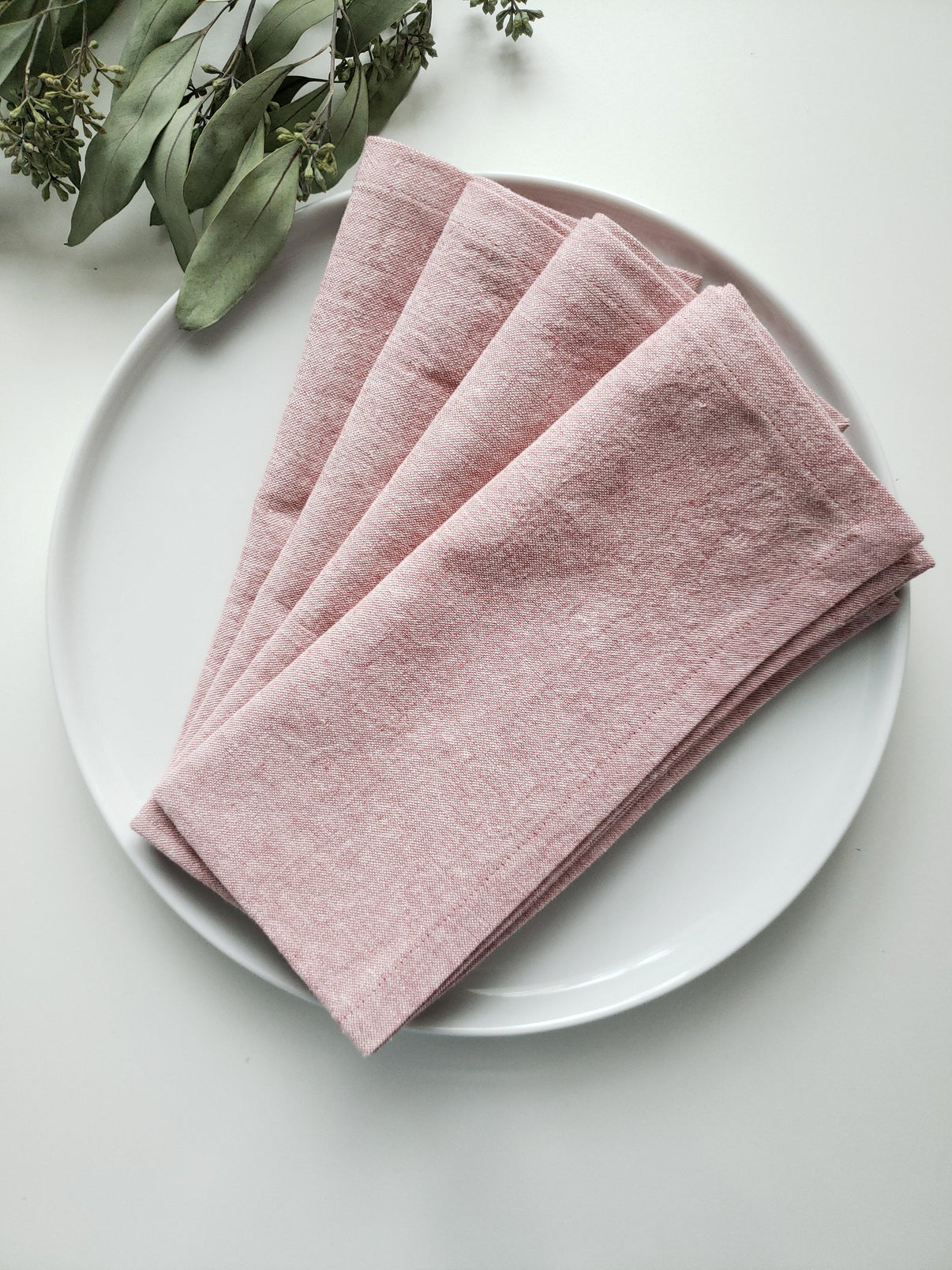 Pink Linen Cloth Napkins – 90 West Linen Co.